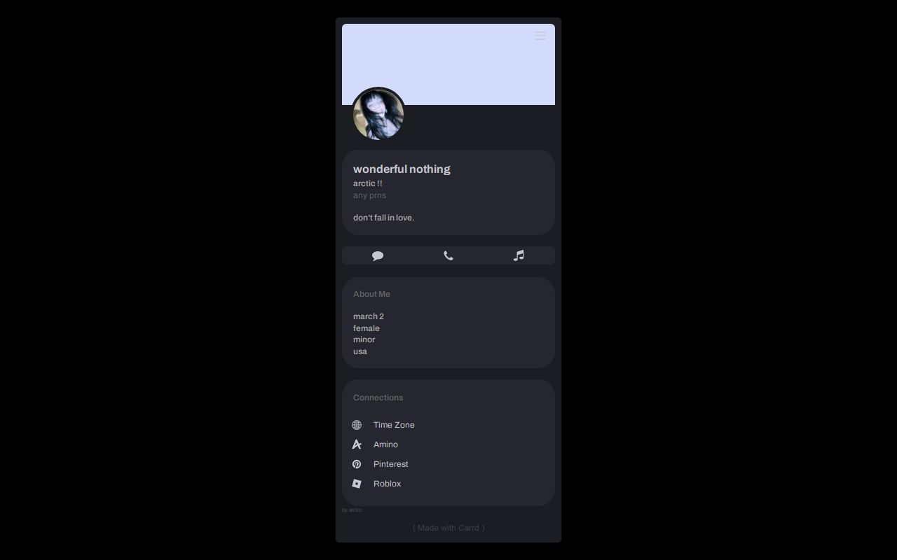 Discord Carrd